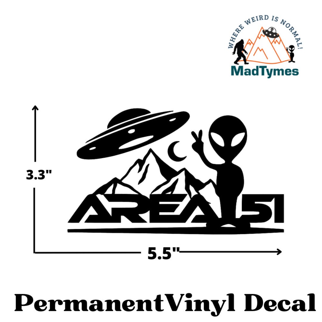 Area 51 PEACE OUT Alien Area51 Permanent Vinyl Decal for Cars Trucks ...