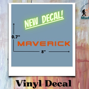 Ford Maverick 2022, 2023 Truck Permanent Vinyl Decal 8 for Interior or ...