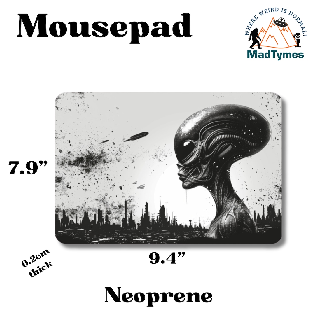 Alien Desk Mat Mousepad Alien Workspace Decor Workspace Accessory Cute ...