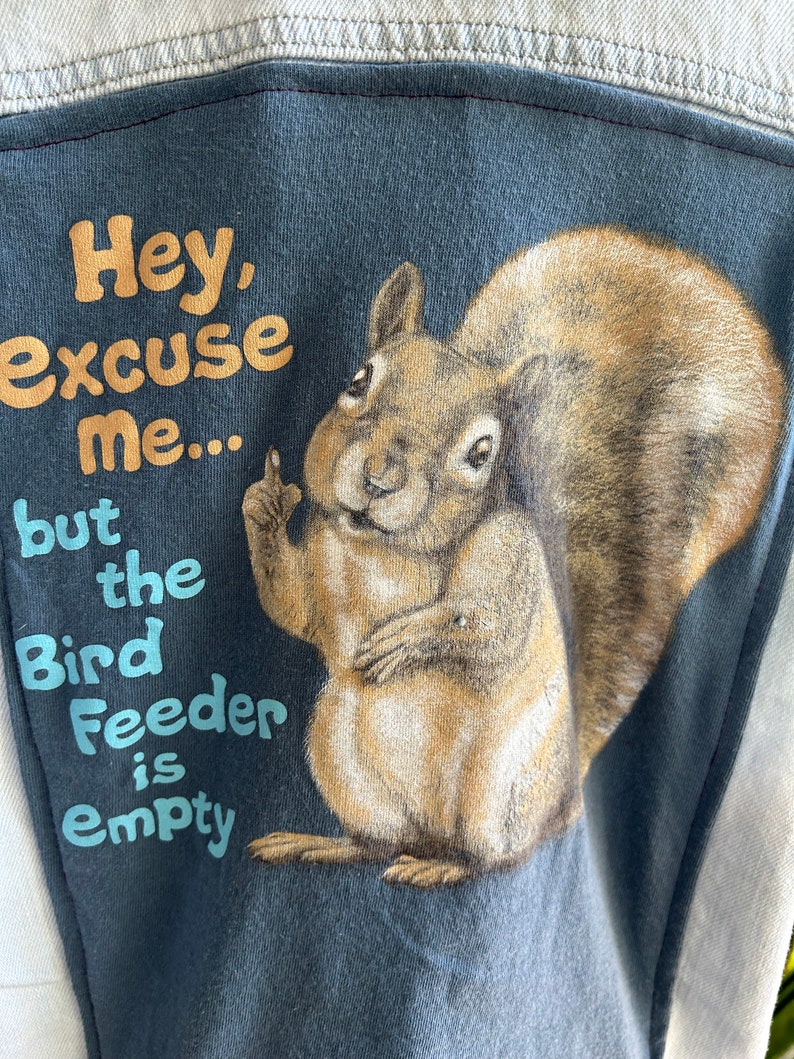 Squirrel Denim Jacket - Etsy