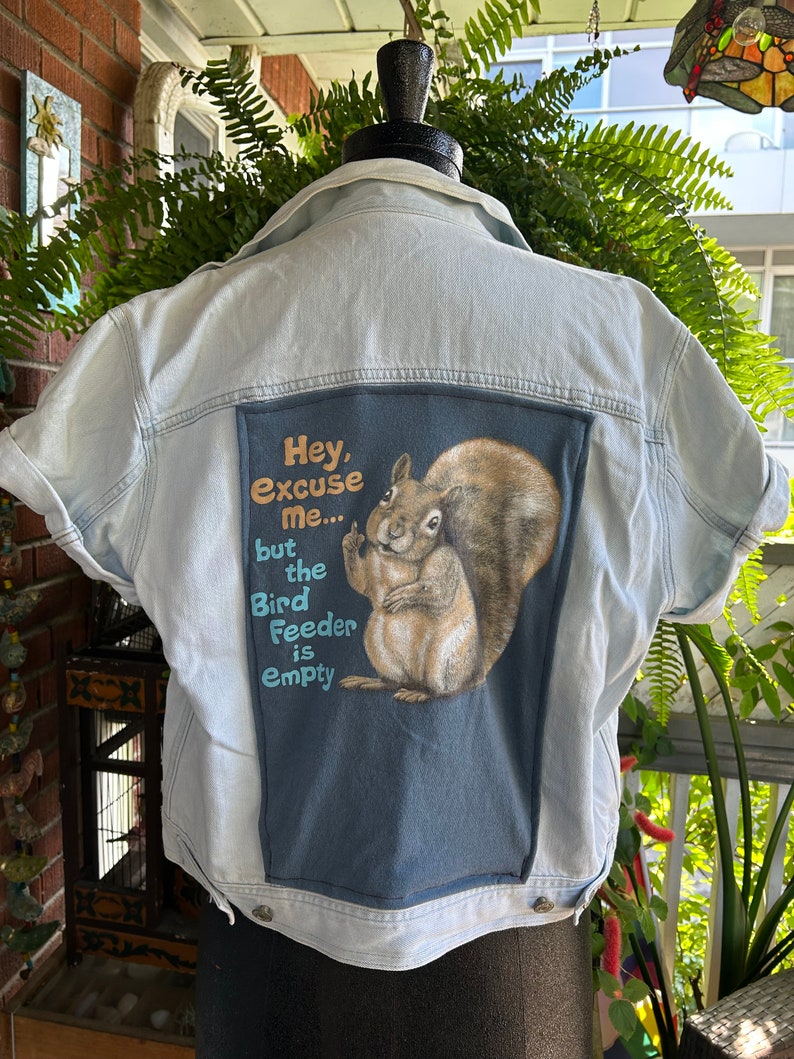 Squirrel Denim Jacket - Etsy