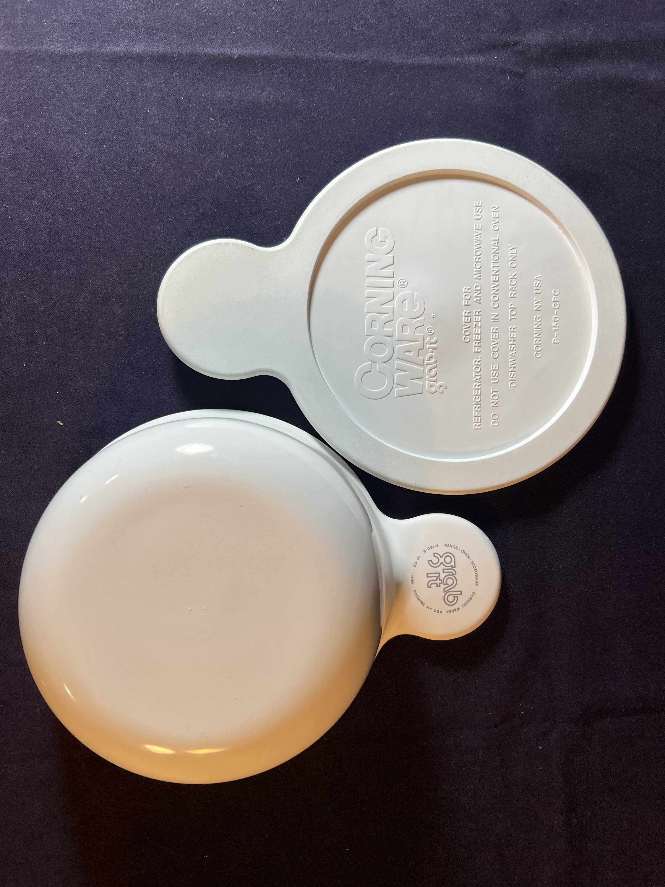 Corning Grab It P-150-B Individual Baking Dish With Plastic Lid, Bowl ...