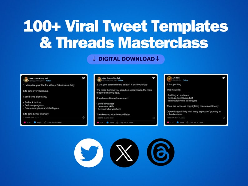 100+ Viral Tweet Templates & Threads Masterclass: Elevate Your Social ...