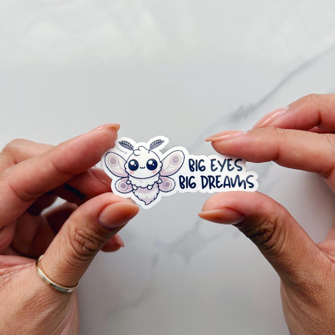 Cute Motivational Moth Sticker for Journaling, Kawaii Moth Stickers for ...
