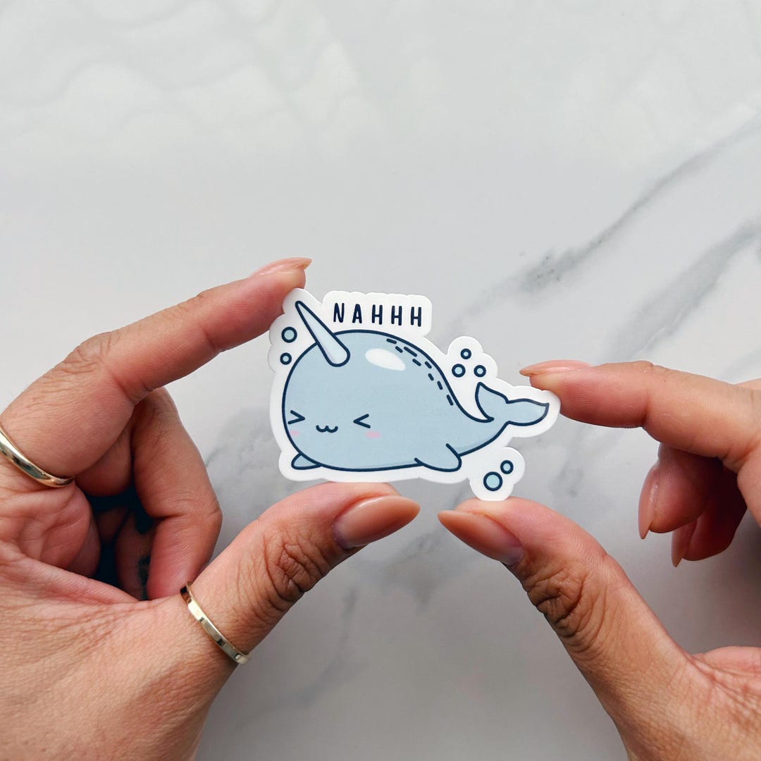 Cute Narwhal Sticker for Planner, Kawaii Narwhal Sticker for Friends ...