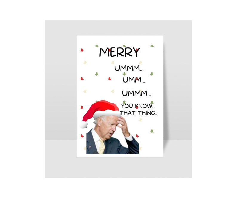 Funny Joe Biden Christmas Card: Hilarious Holiday Greeting - Etsy