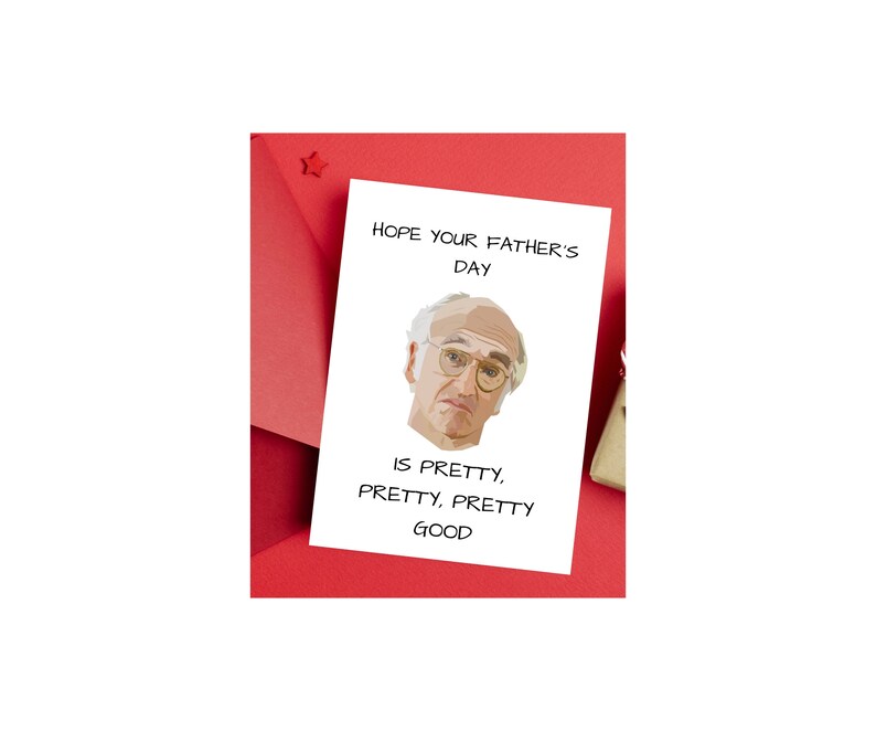 Funny Larry Inspired Father's Day Card Tv Show Greeting - Etsy