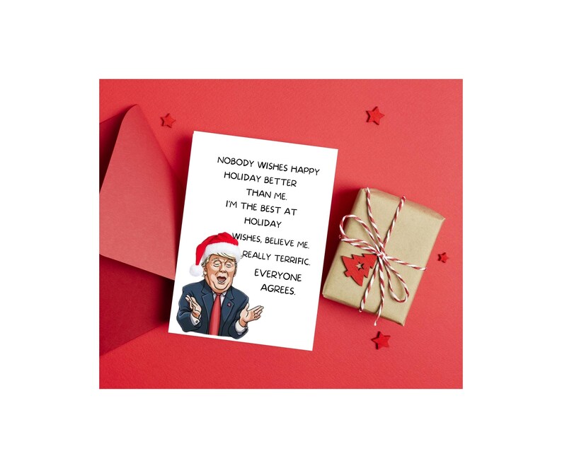 Funny Trump Christmas Card: Hilarious Holiday Greeting - Etsy