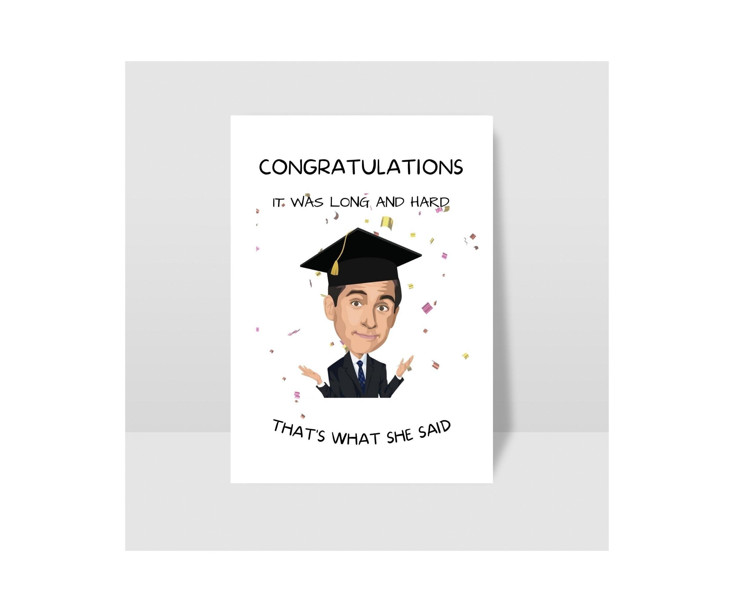 Michael Scott Graduation Card: Funny 'the Office' Congratulations - Etsy