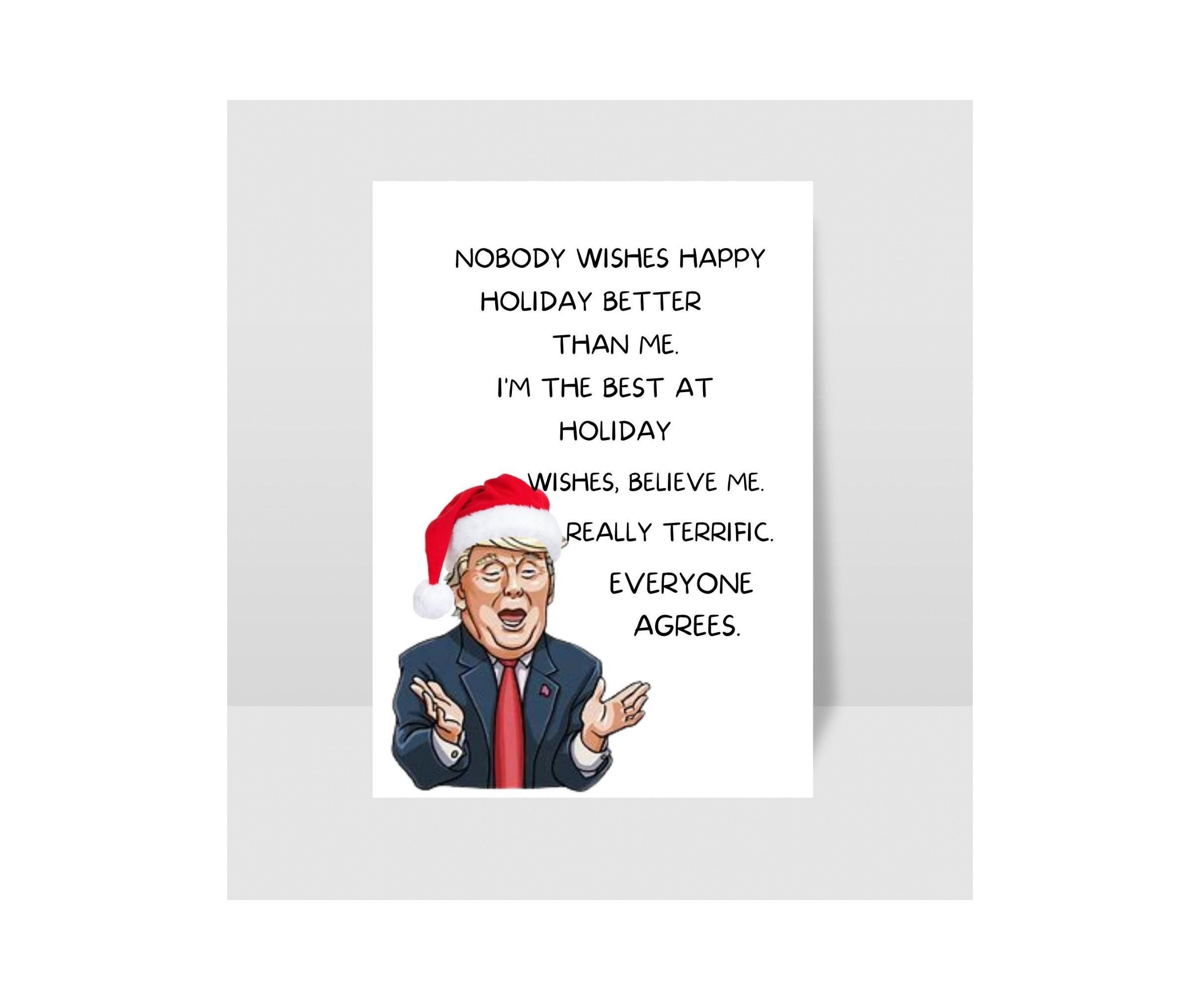 Funny Trump Christmas Card: Hilarious Holiday Greeting - Etsy