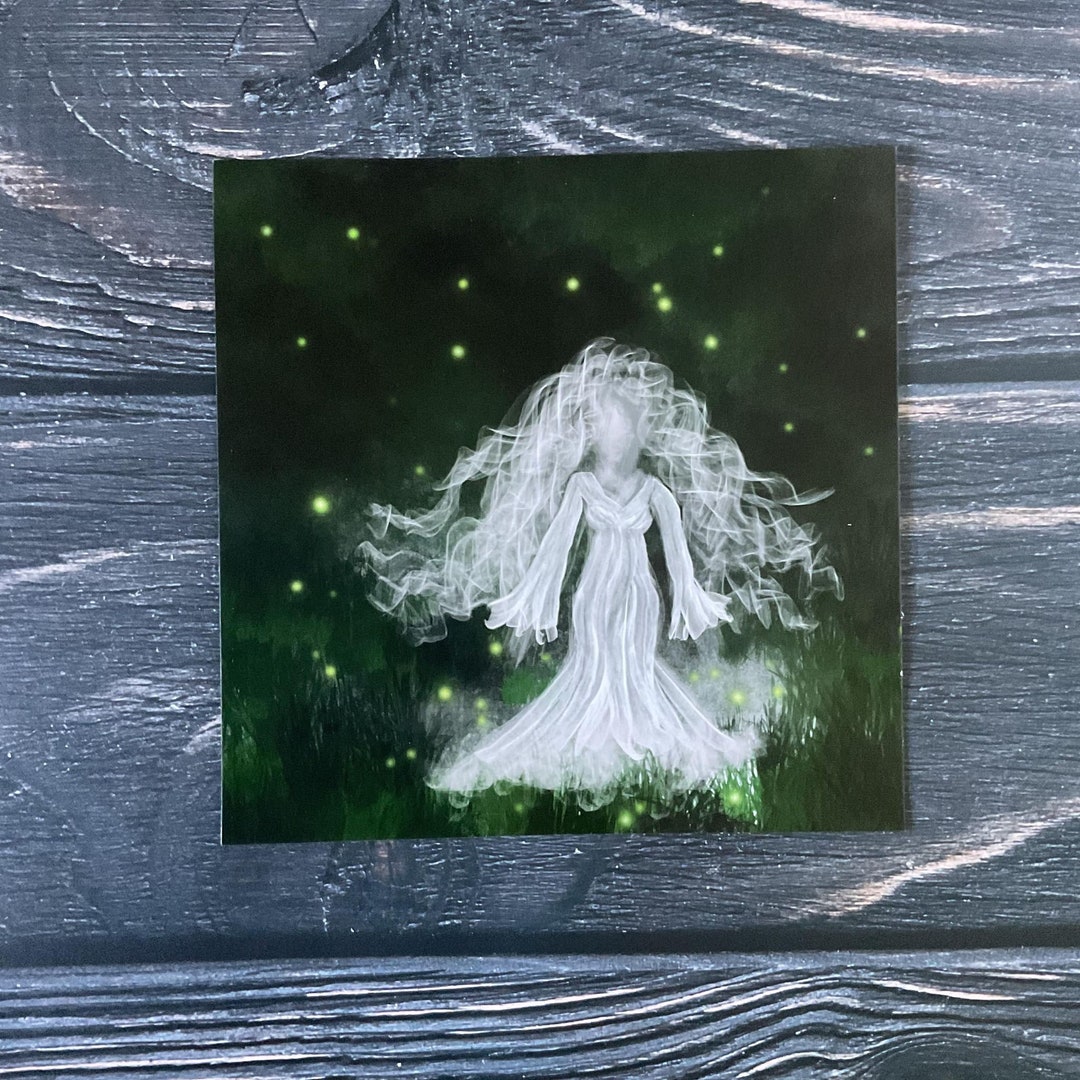 ILLUSTRATION Print the Faceless White Lady Spirit Nature Ghost Witchy ...