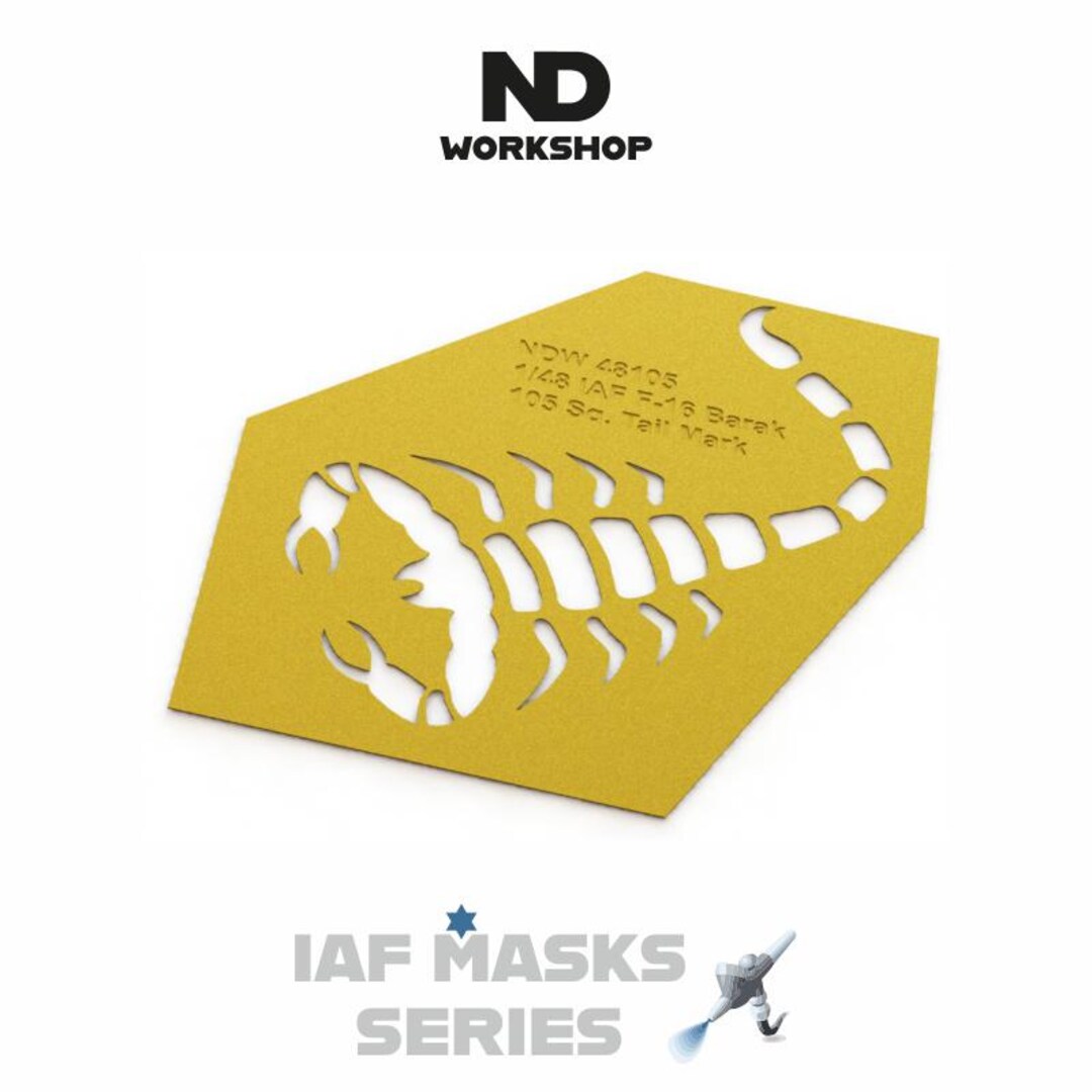 1/48 IAF F-16C\D Barak Tail Art - 105 Squadron - PE Paint Mask (1pcs ...
