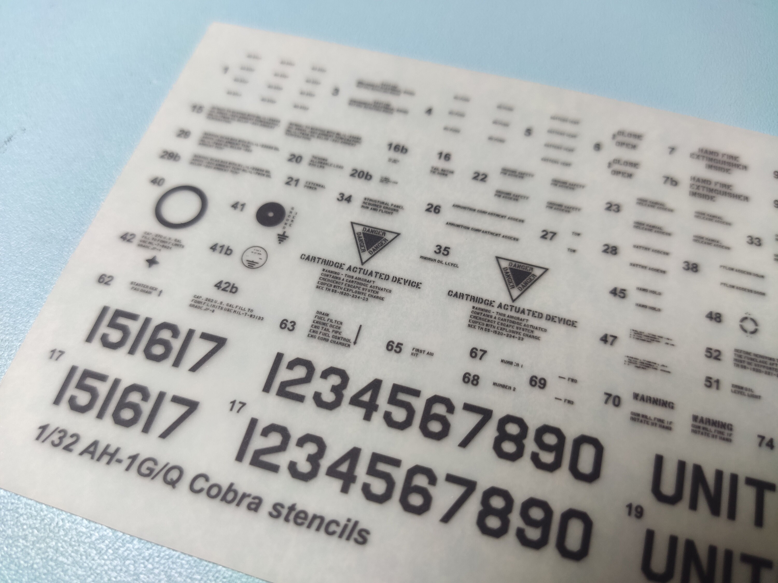 1/32 AH-1G/Q Cobra Stencils Dry Rub-on Transfer for ICM 32060 32061 - Etsy