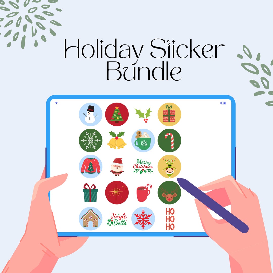 Holiday Digital Sticker Pack Goodnotes Stickers Digital Planner ...