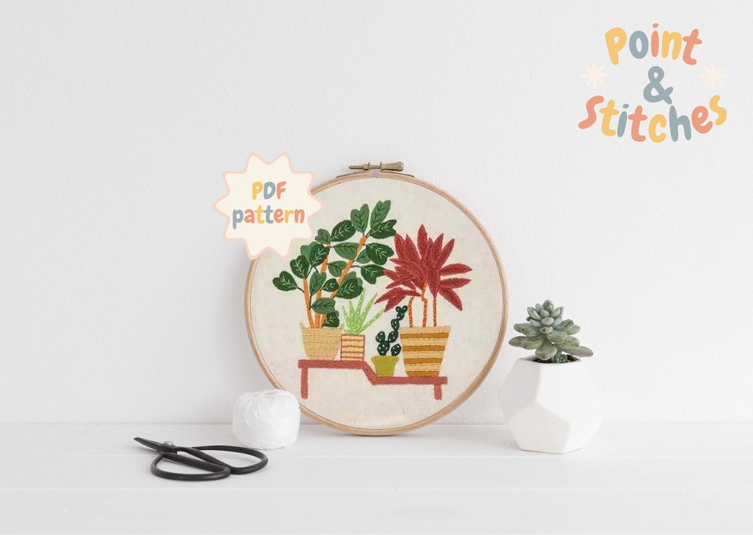 Embroidery Pattern for Beginners | DIGITAL DOWNLOAD | Boho Plants ...