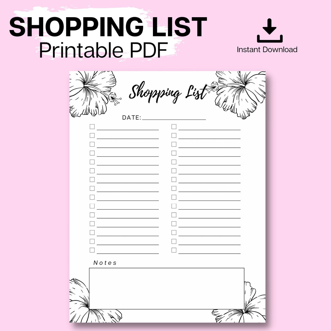 Shopping List, Shopping List Printable, Grocery List Printable, to Do ...