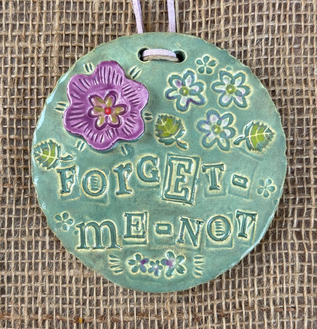 Sweet Forget-me-not One-of-a-kind Handmade Ceramic Tile - Etsy