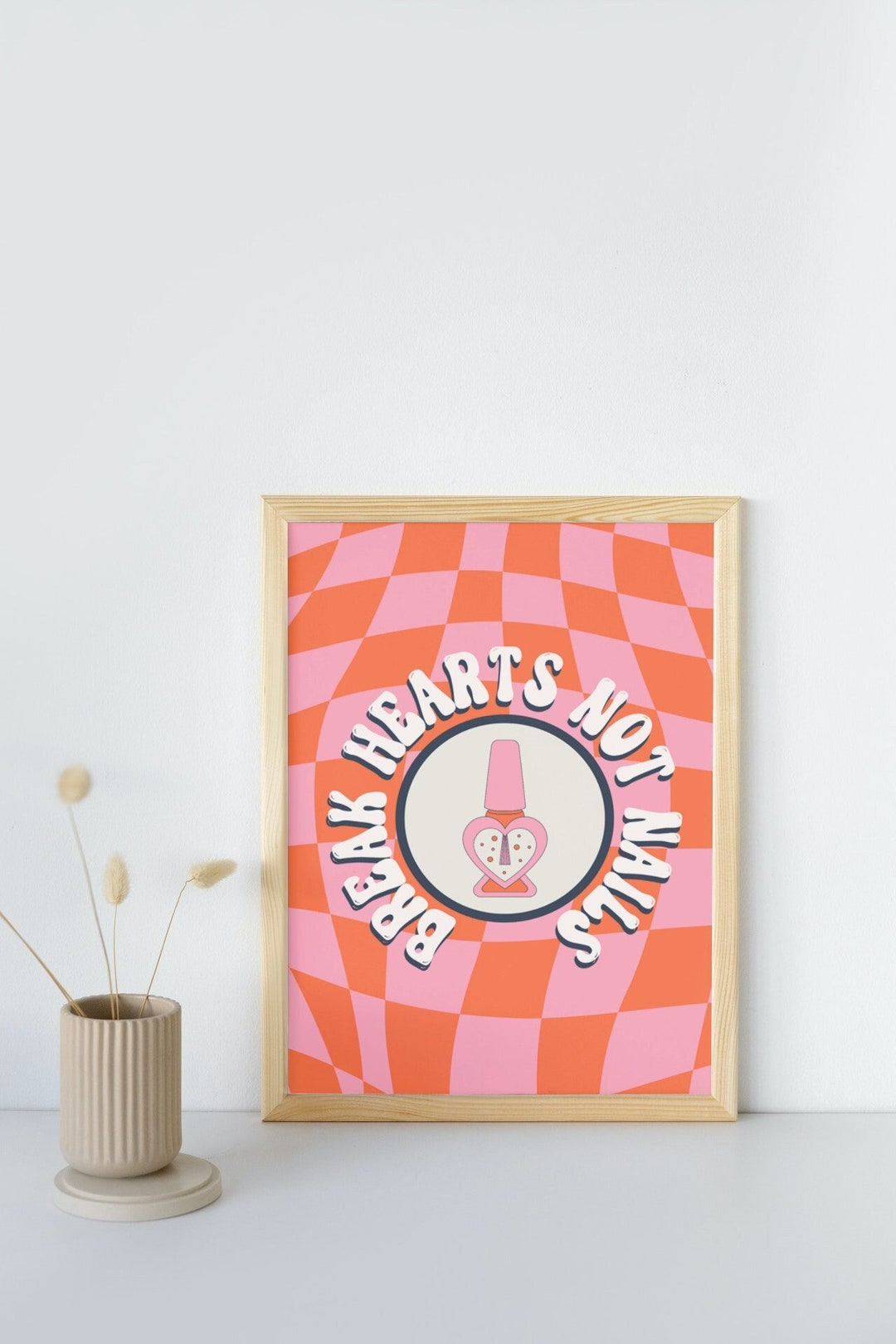 Break Hearts, Not Nails | Nail Tech, Gallery, Wall Art, Home Prints ...
