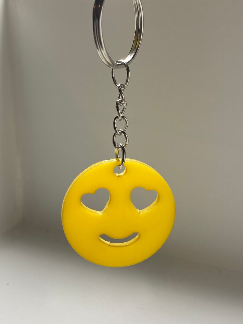 Smiley Keychain - Etsy