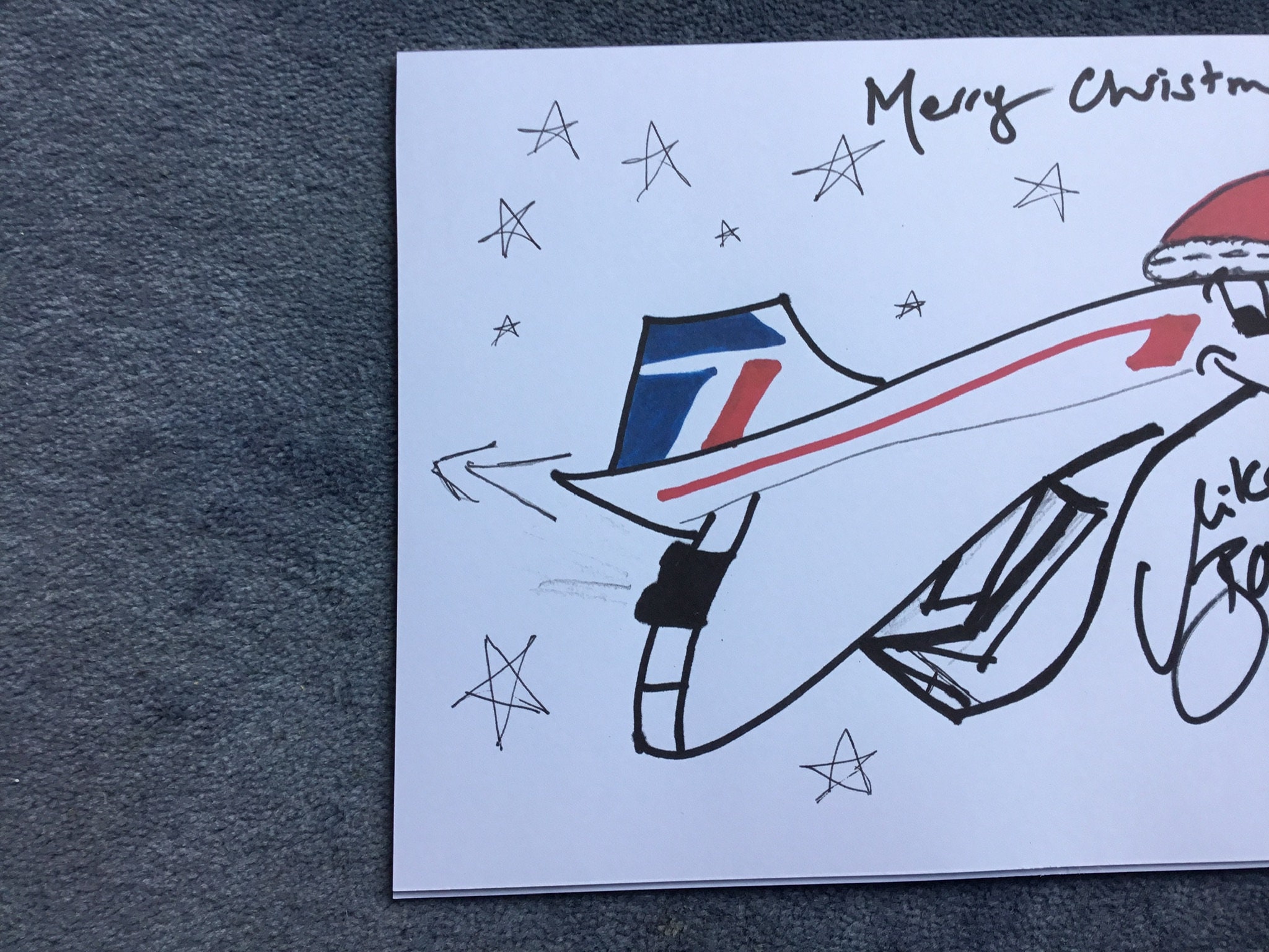 British Airways Concorde Xmas Card Theme Signed Mike Bannister ...