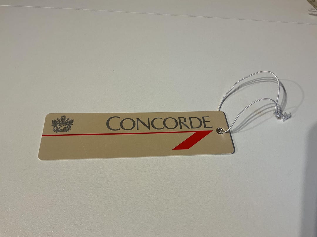 British Airways Concorde Original Plastic Baggage Luggage Tag 1980 S ...