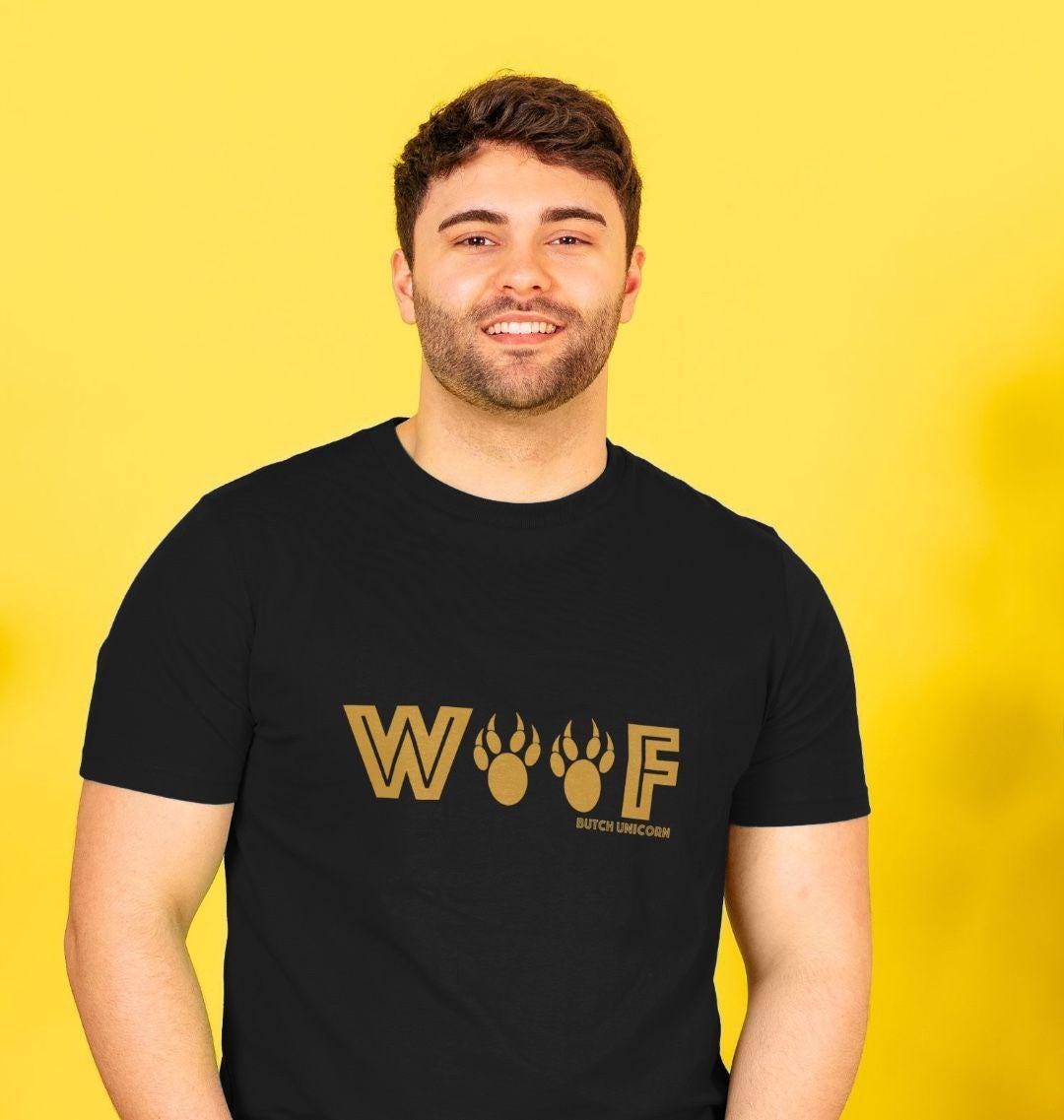 Woof Bear Claw T-shirt Gold - Etsy