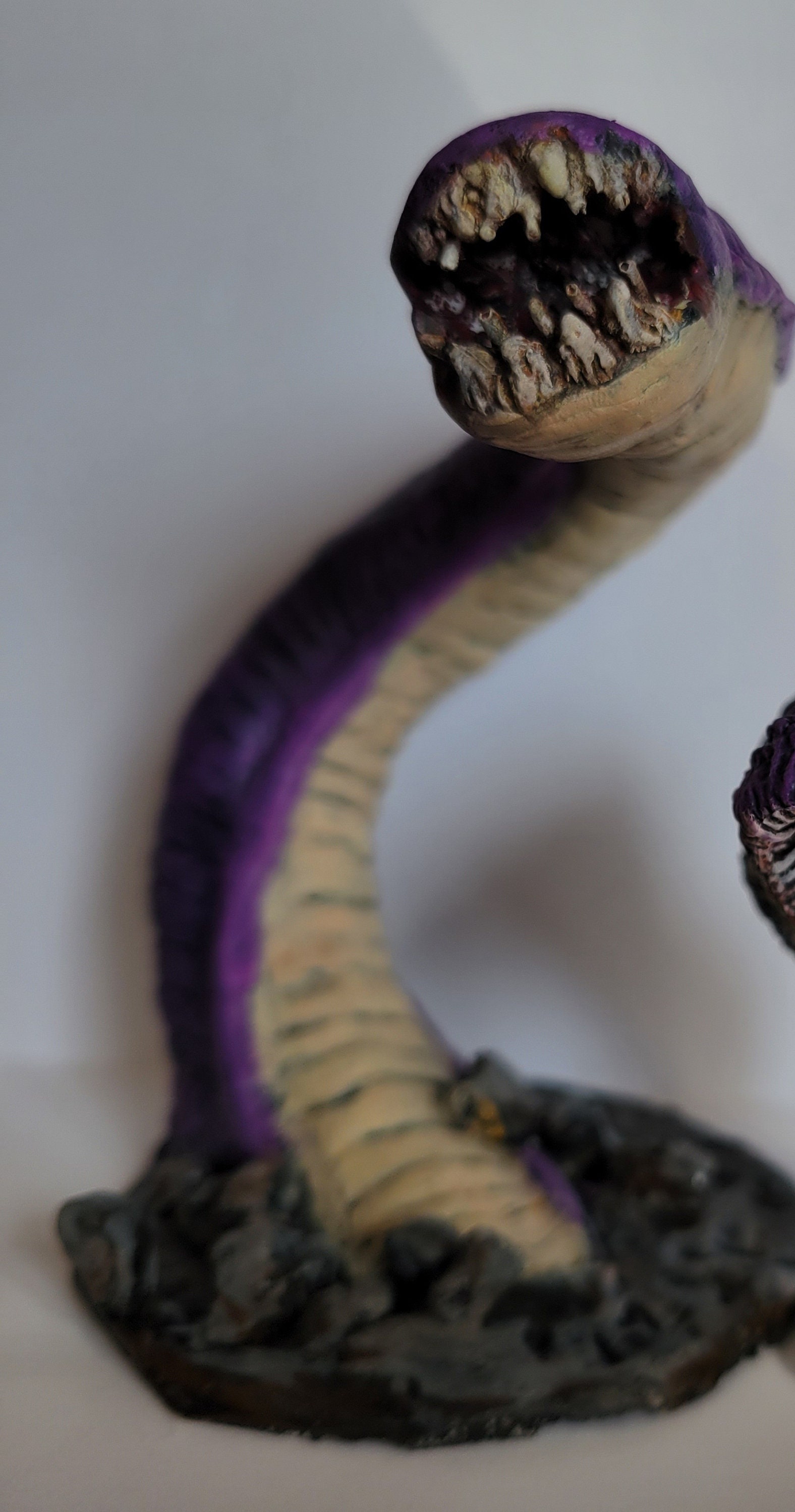 Hand Cast Purple Worm Miniature 28mm Scale 4.3inch Tall - Etsy
