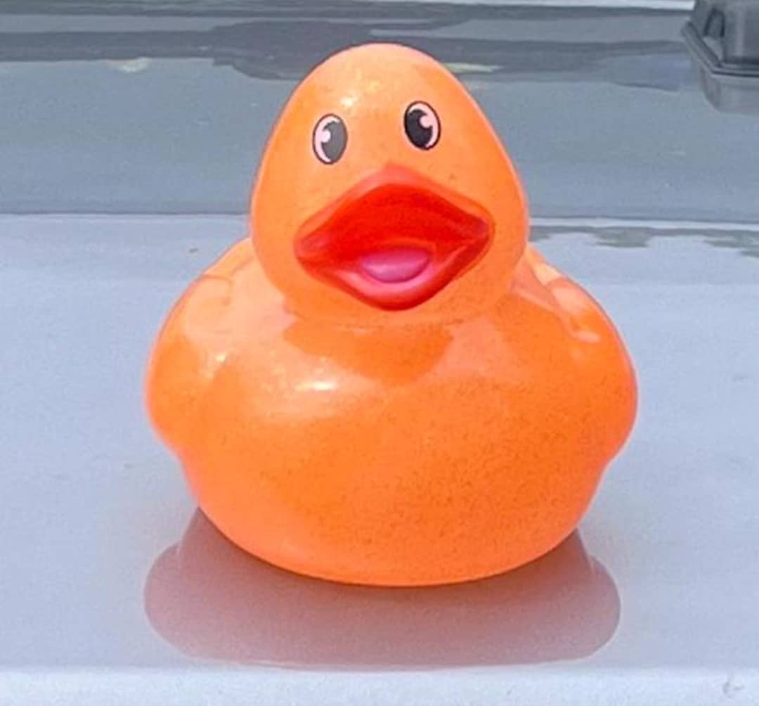 Extra Large 6 Inch Glitter Rubber Duck Cruise Ducking Orange - Etsy