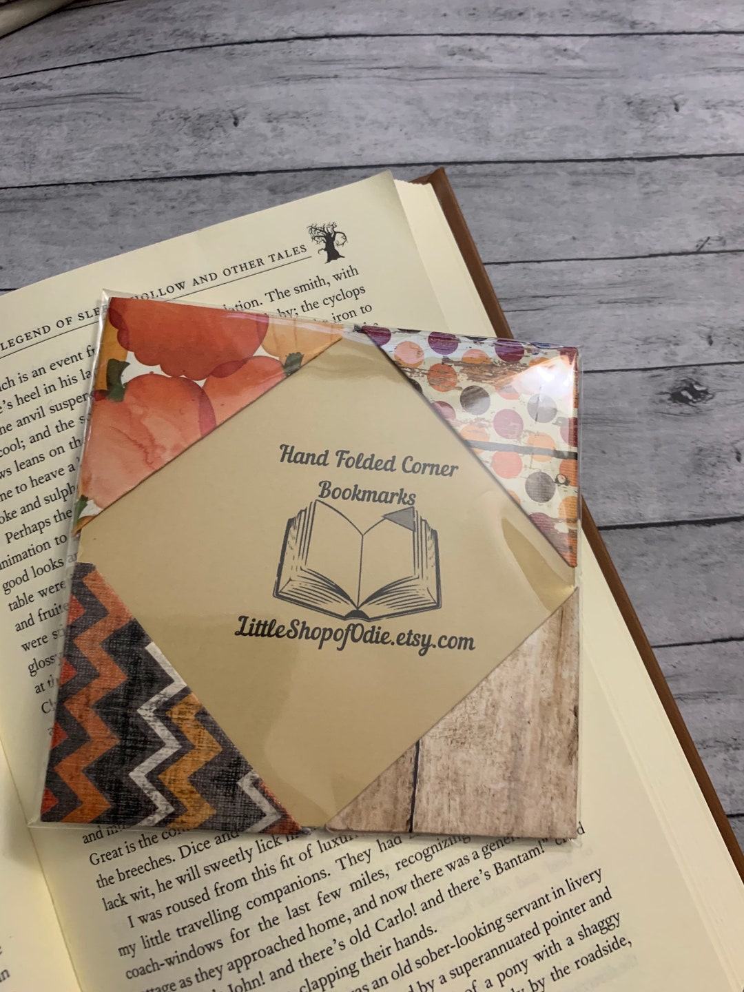 Corner Minimalist Bookmark - Handmade Folded Paper Bookmark - Planner ...