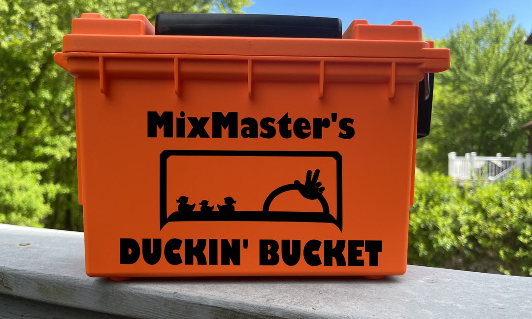 Duck Duck Holder, Orange Personalized Rubber Duck Storage, Duck Carry ...