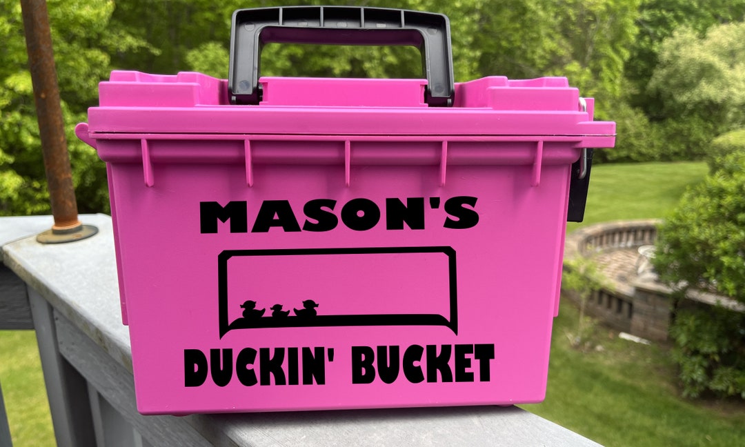 Duck Duck Holder, Pink Personalized Rubber Duck Storage, Duck Carry ...
