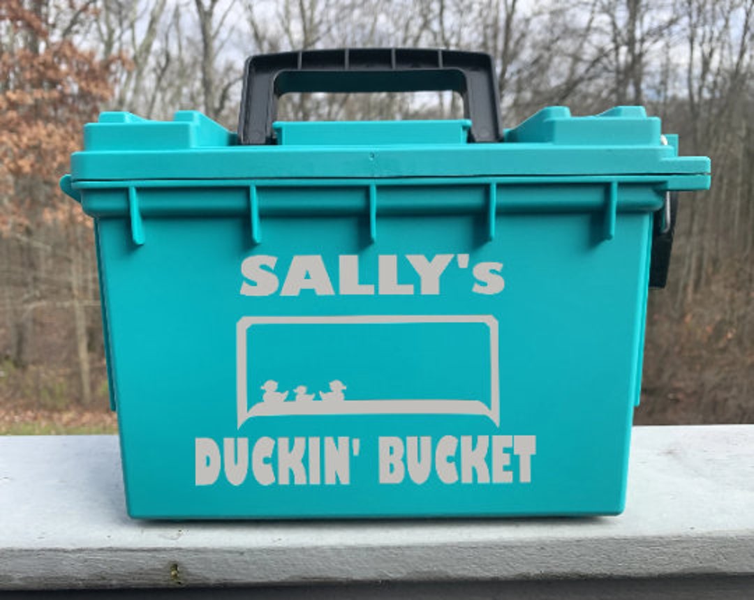 Duck Duck Holder, Teal Personalized Rubber Duck Storage, Duck Carry ...