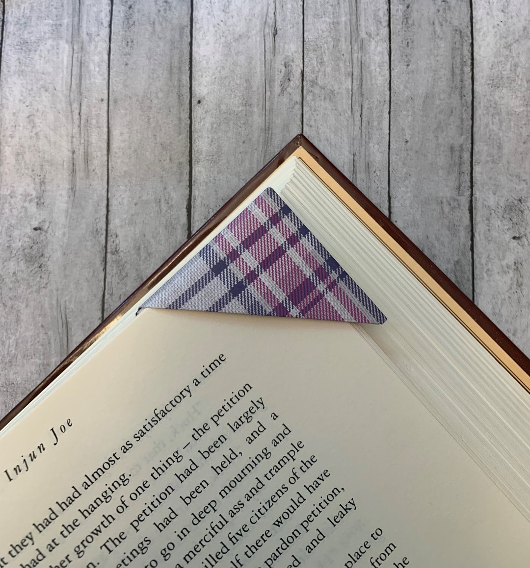 Corner Minimalist Bookmark - Handmade Folded Paper Bookmark - Planner ...