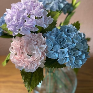 Crepe Paper Hydrangea (hydrangea) -- 1 Stem - Etsy
