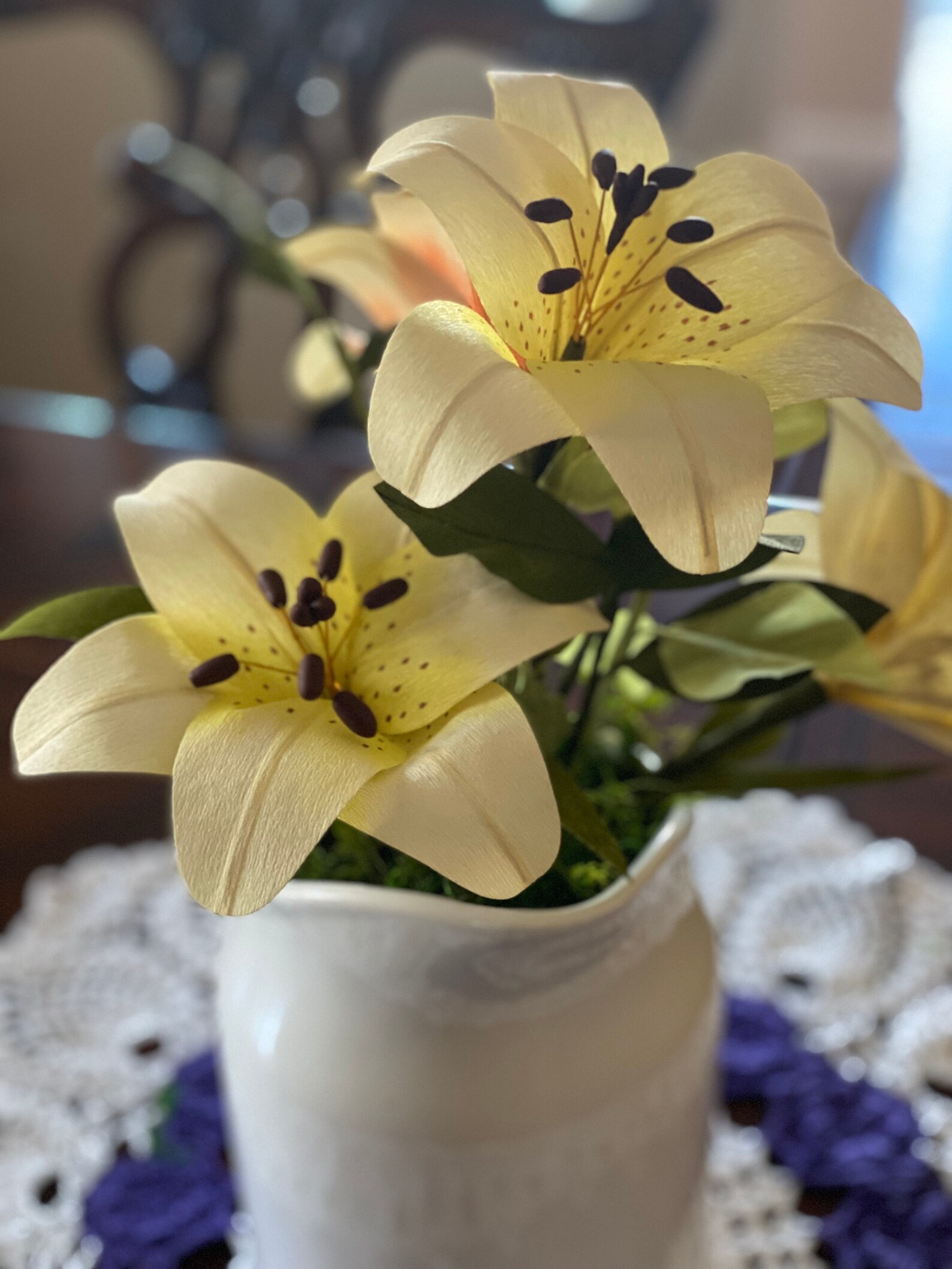 Crepe Paper Tiger Lily (lilium Columbianum) -- 1 Stem - Etsy