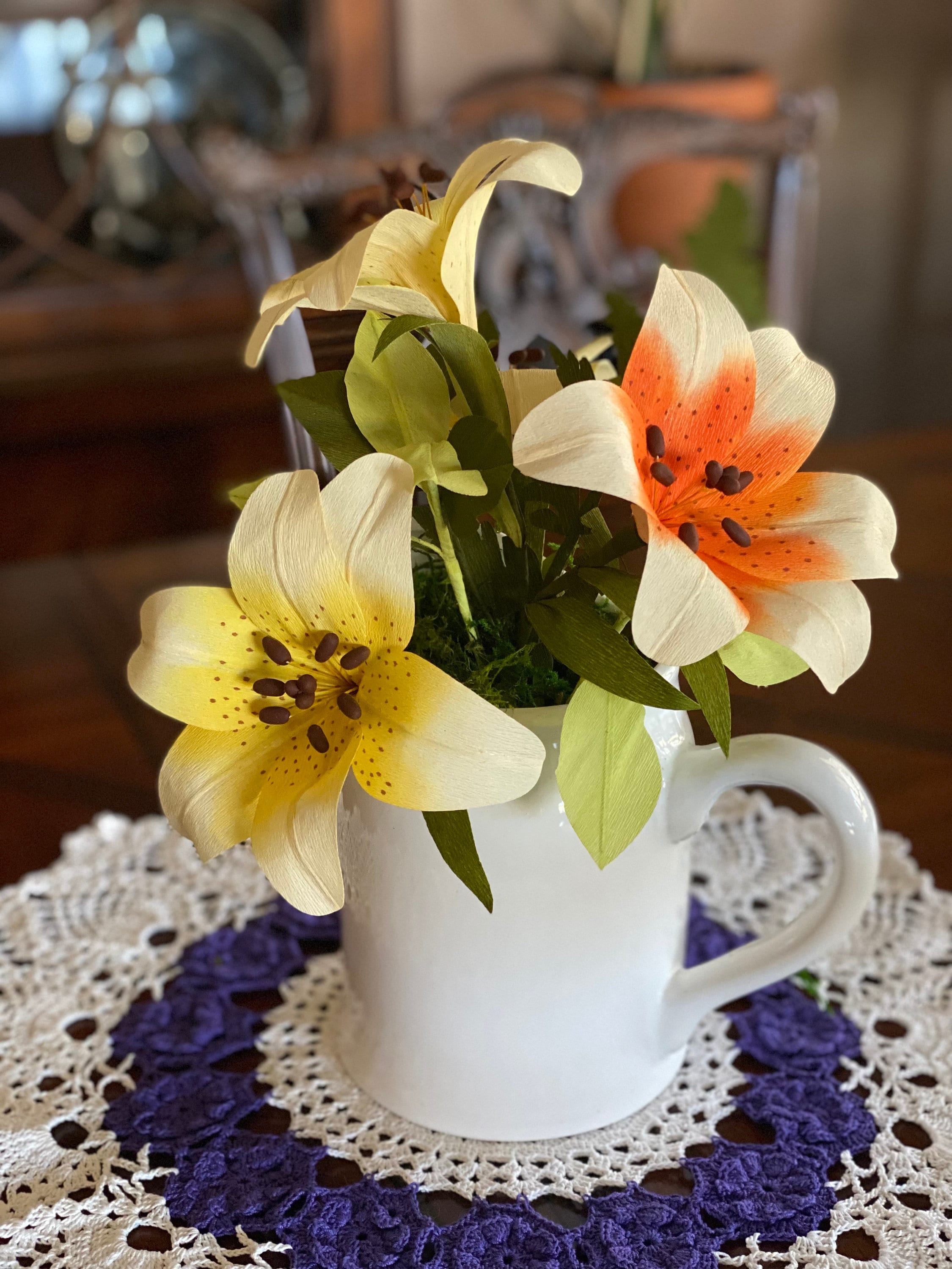 Crepe Paper Tiger Lily (lilium Columbianum) -- 1 Stem - Etsy