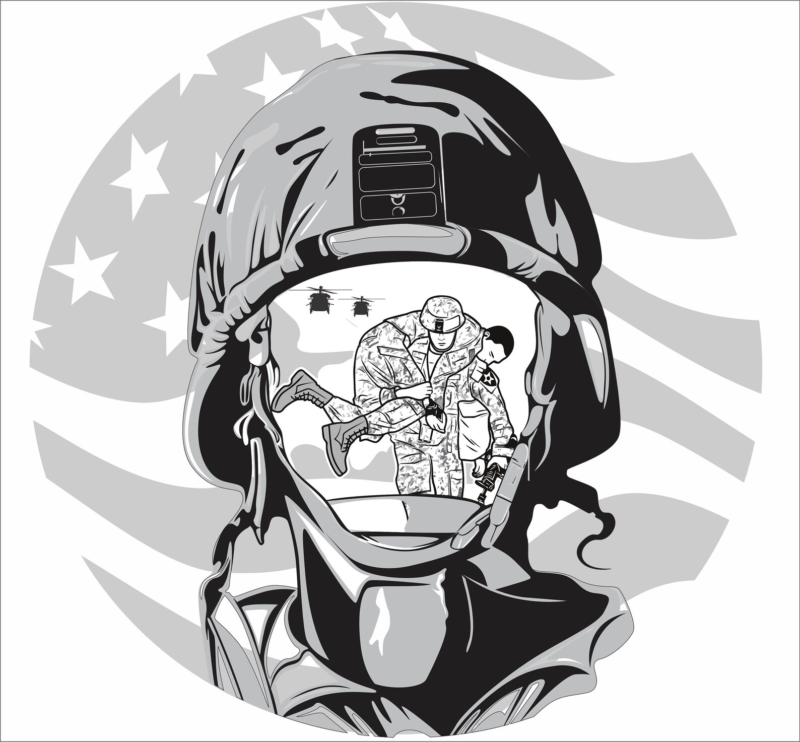 DIGITAL File-soldier-flag-combat Medic-military-army - Etsy