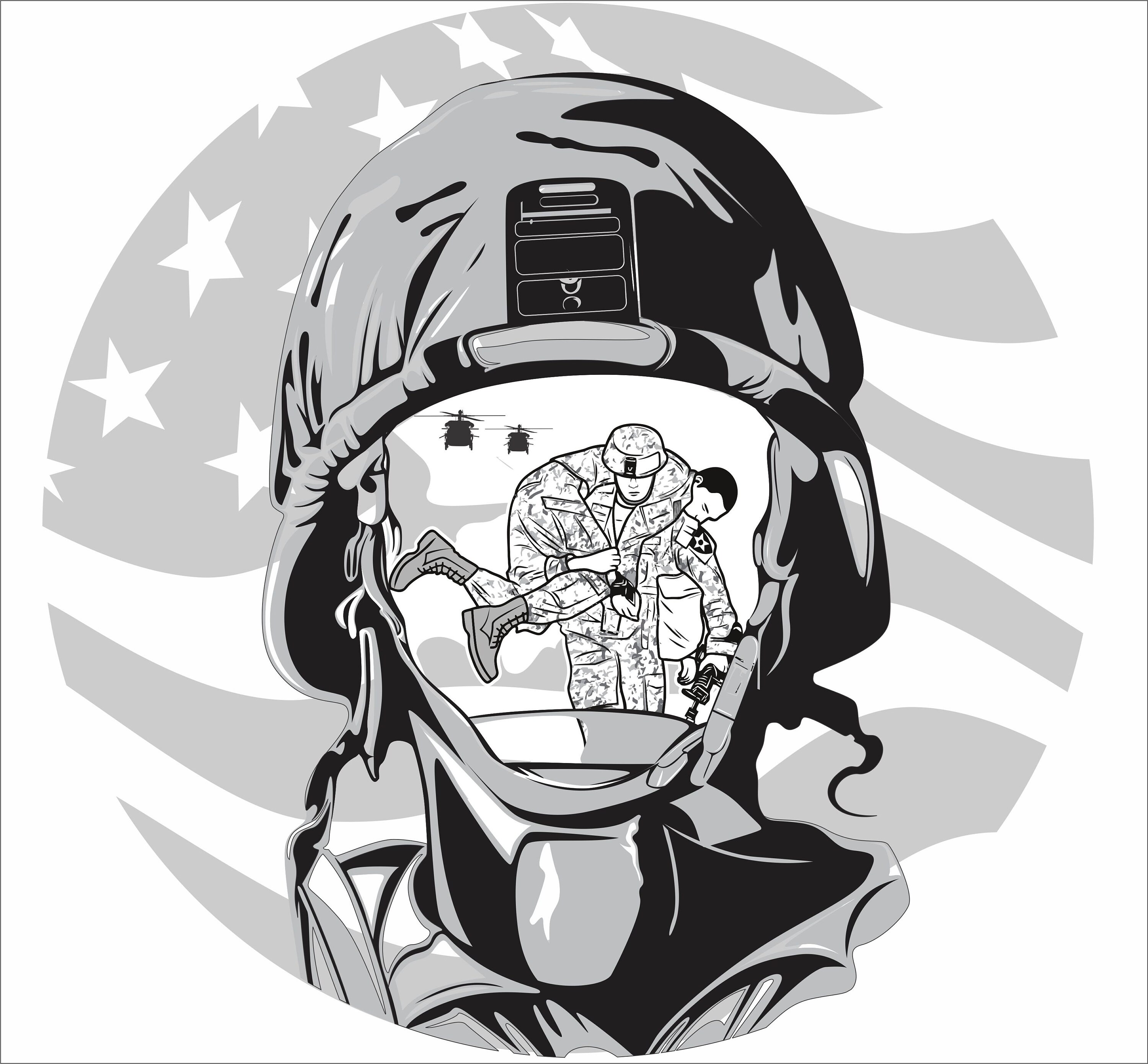 DIGITAL File-soldier-flag-combat Medic-military-army - Etsy