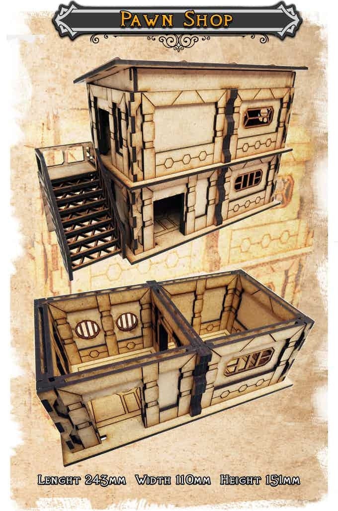 MDF Lasercut Terrain - Sci-fi Pawn Shop (digital File/.cdr,.svg) - Etsy