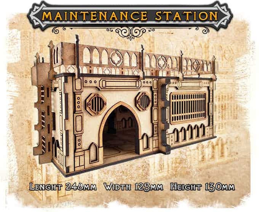 MDF Lasercut Terrain - Modular Industrial Gothic Maintenance Station ...