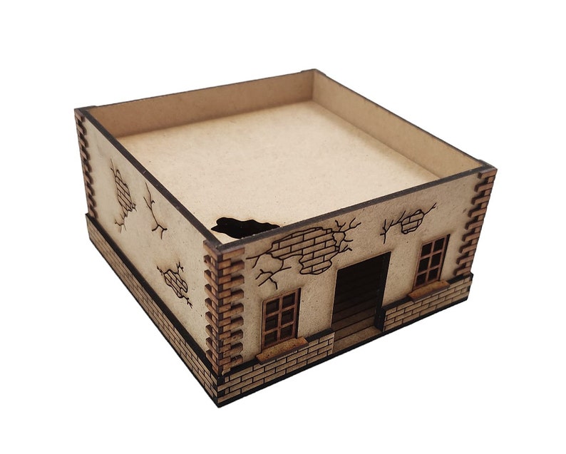 MDF Lasercut Terrain - Post Apo Small House 2(digital File/.cdr,.svg ...