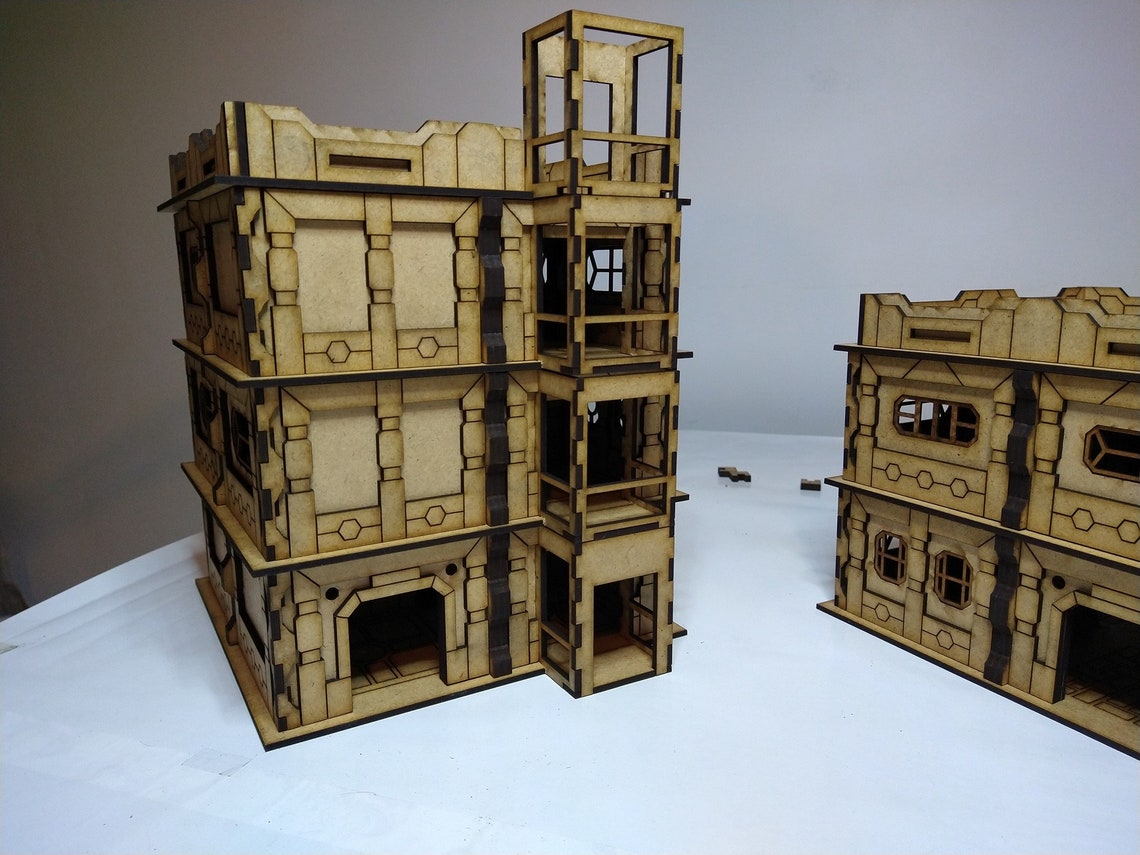 MDF Lasercut Terrain Sci-fi Residential Area digital File/.cdr,.svg - Etsy