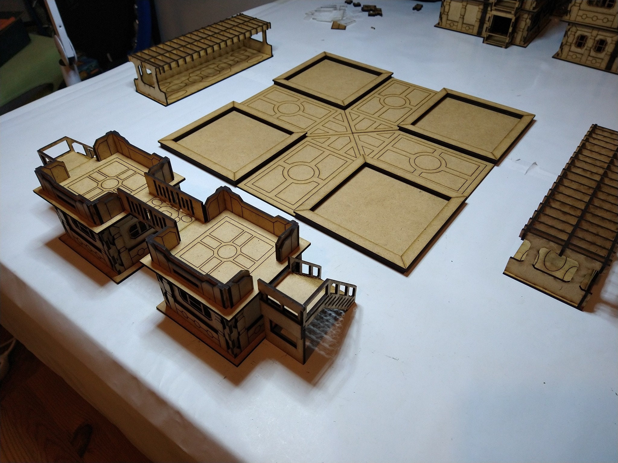 MDF Lasercut Terrain - Sci-fi Central Plazza (digital File/.cdr,.svg ...