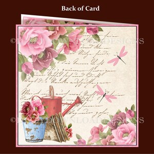 Rustic Flower Cart Downloadable Card With Inserts Decoupage Envy All ...