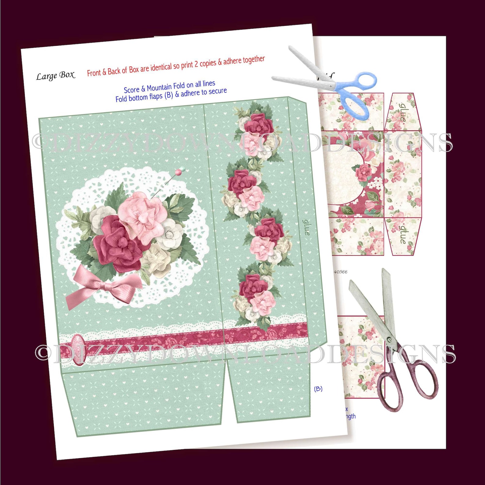 Flowers and Lace Gift Boxes A Pretty Set in Three Sizes These - Etsy