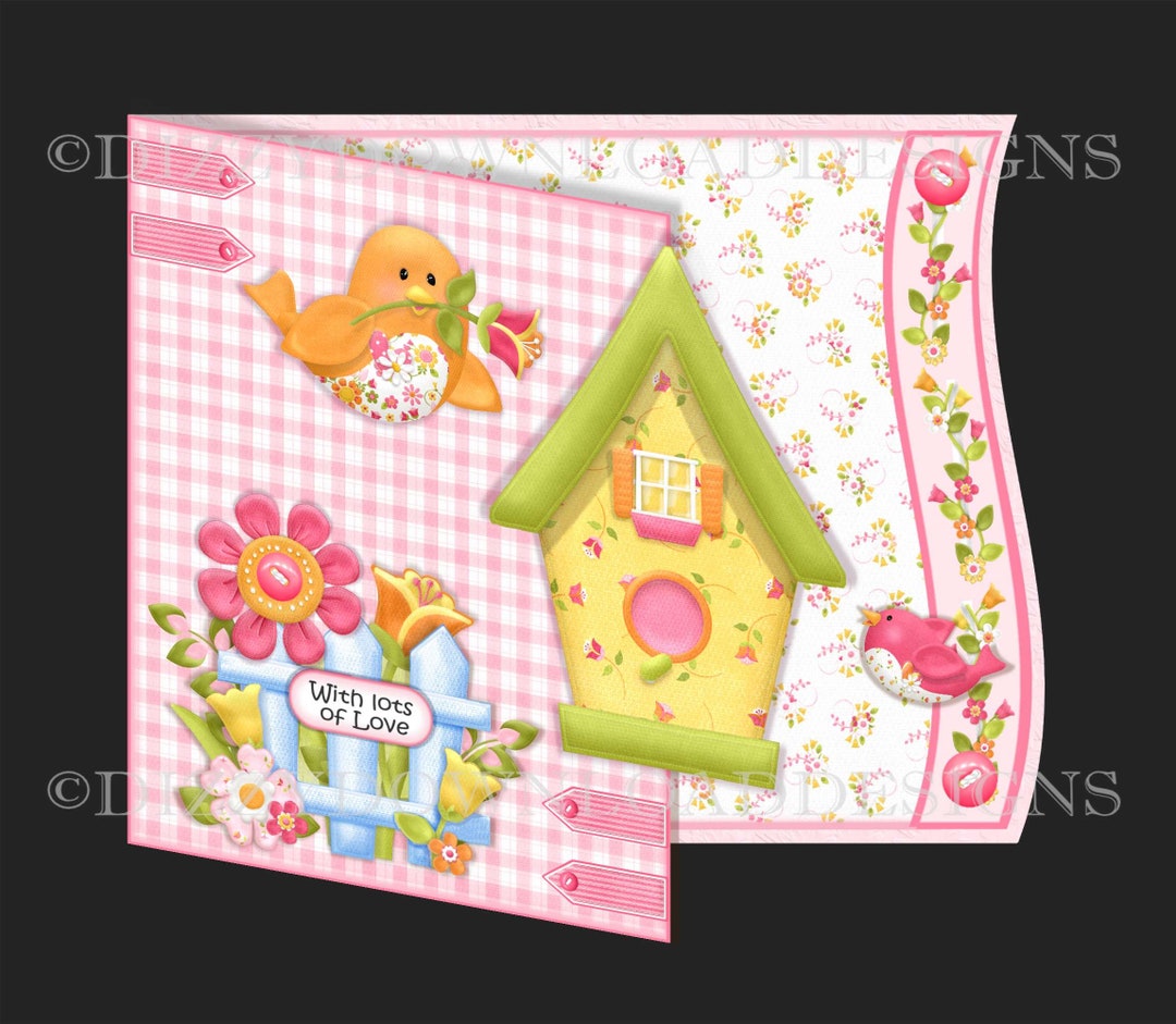 Tweet Birdhouse Printable Card Inserts Decoupage Envy Sentiment Tiles ...