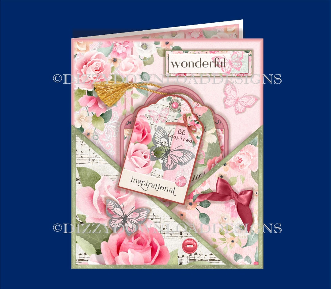 Inspirational Printable Pocket Card Inserts Decoupage Tags Envy INSTANT ...