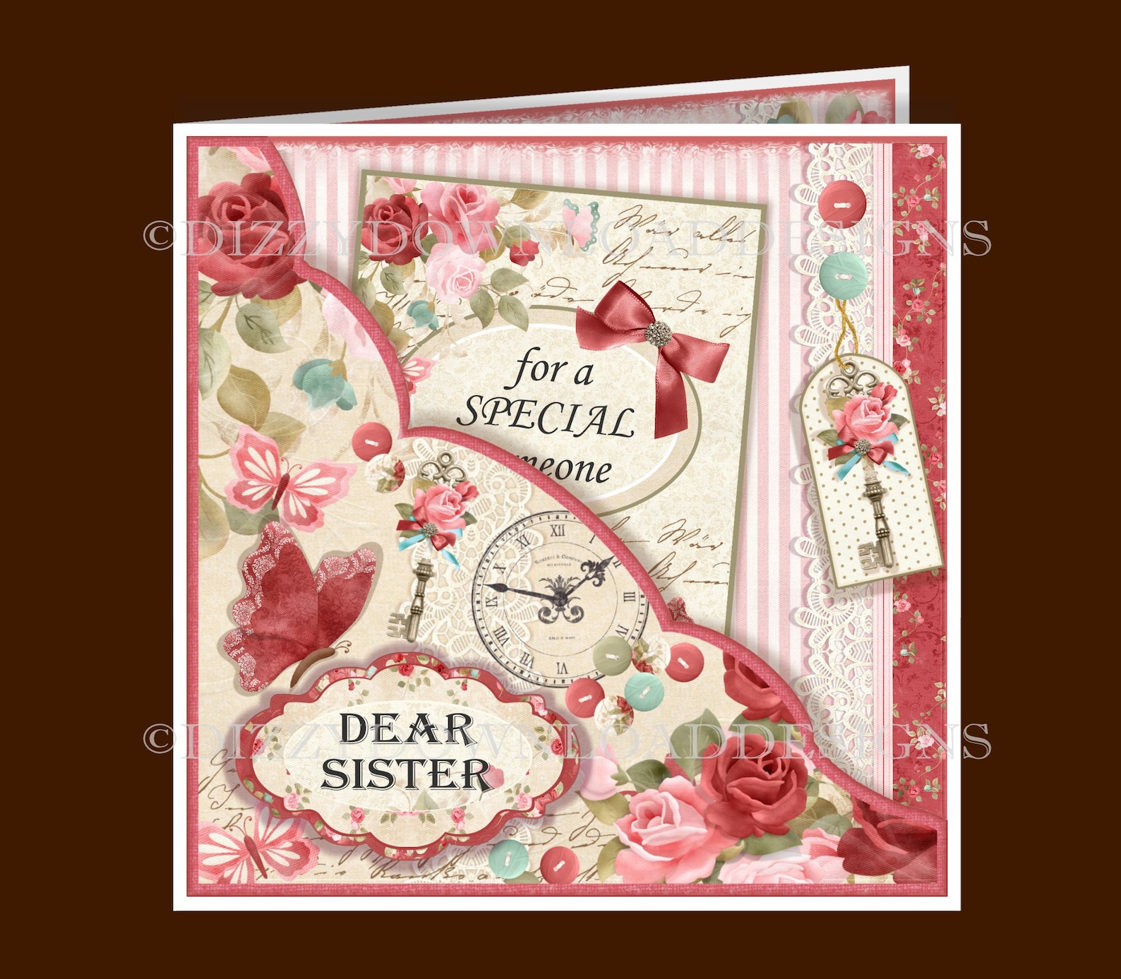 Special Someone Printable Pocket Card Front Inserts Mini Card Decoupage ...