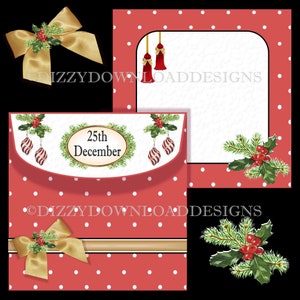 Art Deco Ladies Christmas Cards Downloadable Kit Digital Download ...