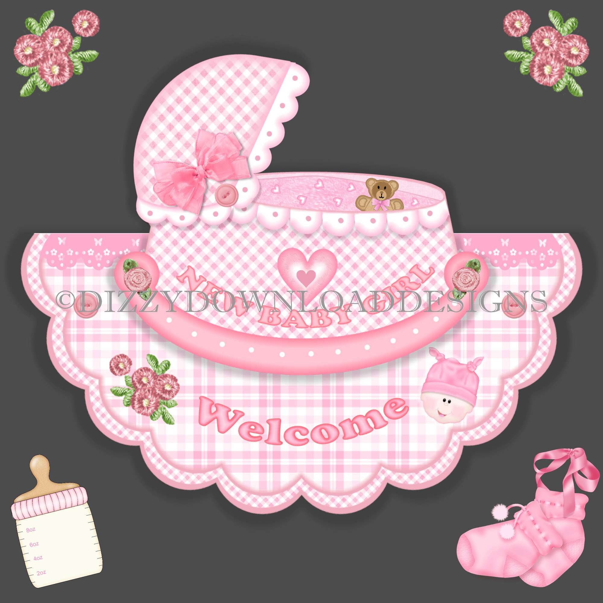 Rock a Bye Baby Girl OTT New Born Baby Girl Downloadable Card - Etsy